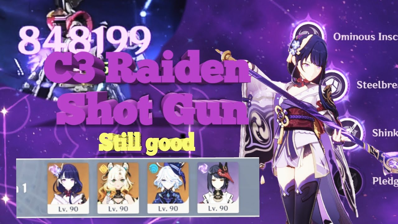 C3 Raiden Shot Gun Luna 1 Spiral Abyss#genshinimpact - YouTube