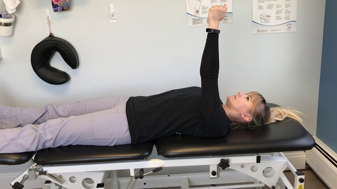 Supine Serratus Punches - YouTube