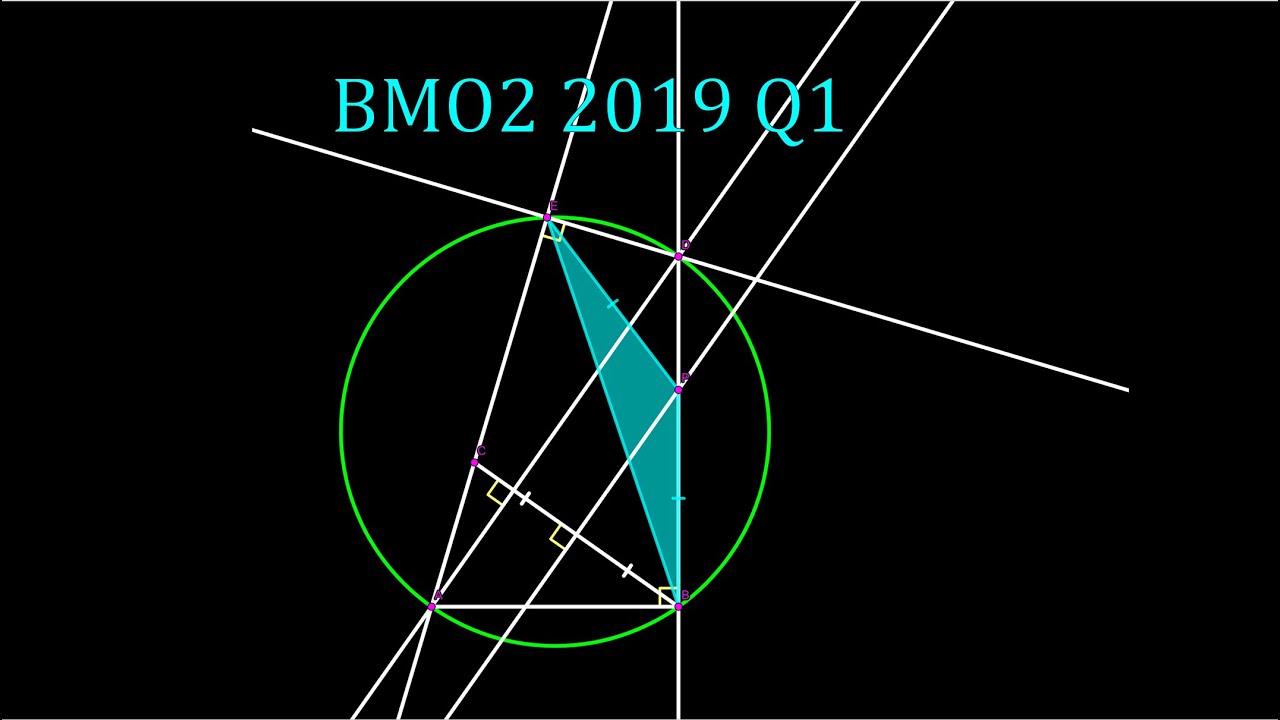 BMO2 2019 Q1 - Olympiad Geometry Walkthrough - YouTube