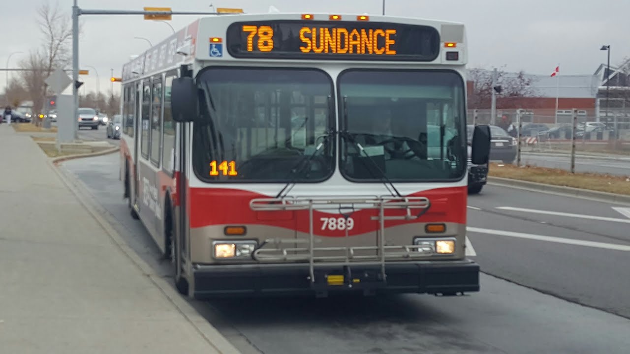 Calgary Transit 2004 New Flyer D40LF #7889 on Route 78 Sundance - YouTube