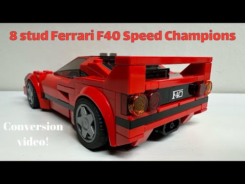 Converting LEGO FERRARI F40 SPEED CHAMPIONS from 6 to 8 studs wide ...