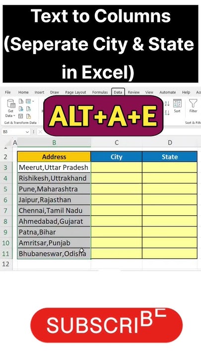 ExcelTrick👌#Text to Columns in Excel#Seperate Data in Excel#Excel#exceltutorial#shorts#viral# ...