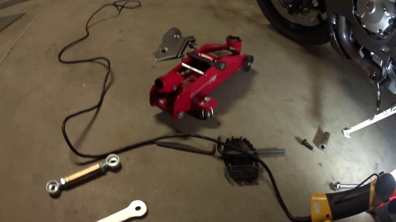 Lowering 2016 yamaha R1 with Soupy's performance lowering links - YouTube