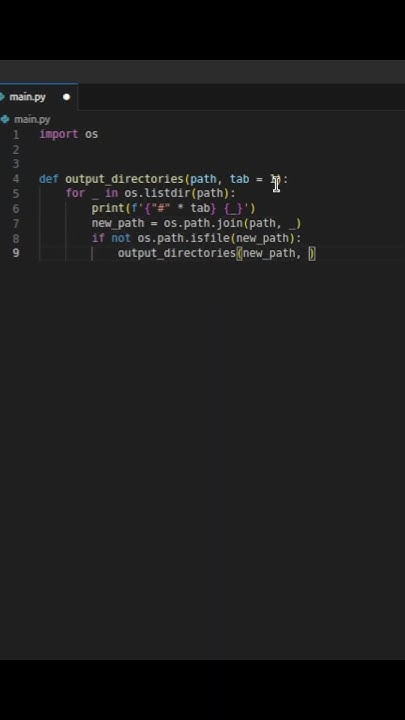 Recursive output of folders and files | Python #shorts #coding #programming #python - YouTube
