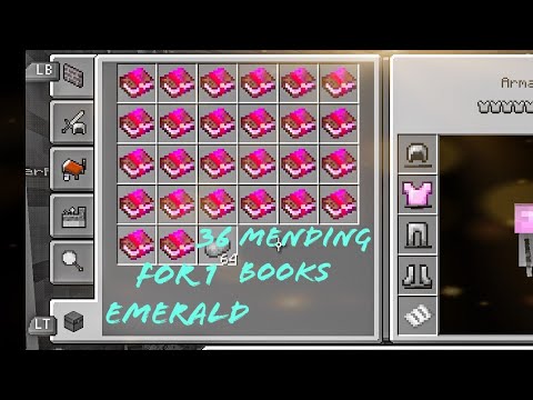 💎HOW TO GET MENDING BOOKS FOR 1 EMERALD !!!!💎 MINECRAFT 1.16 NETHER ...