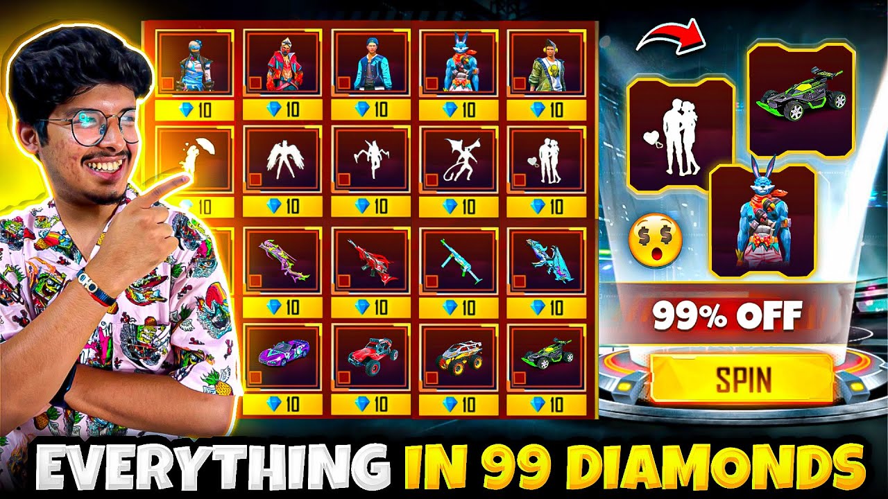 Free Fire - New Store ,Car ,Bundles😍in Just 99 Diamonds 😍POOR TO RICH ...