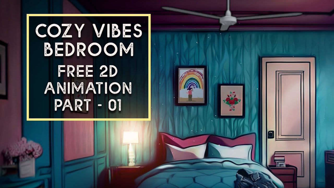 Cozy Vibes Bed Room, Rotating ceiling Fan Free 2D Animation - YouTube