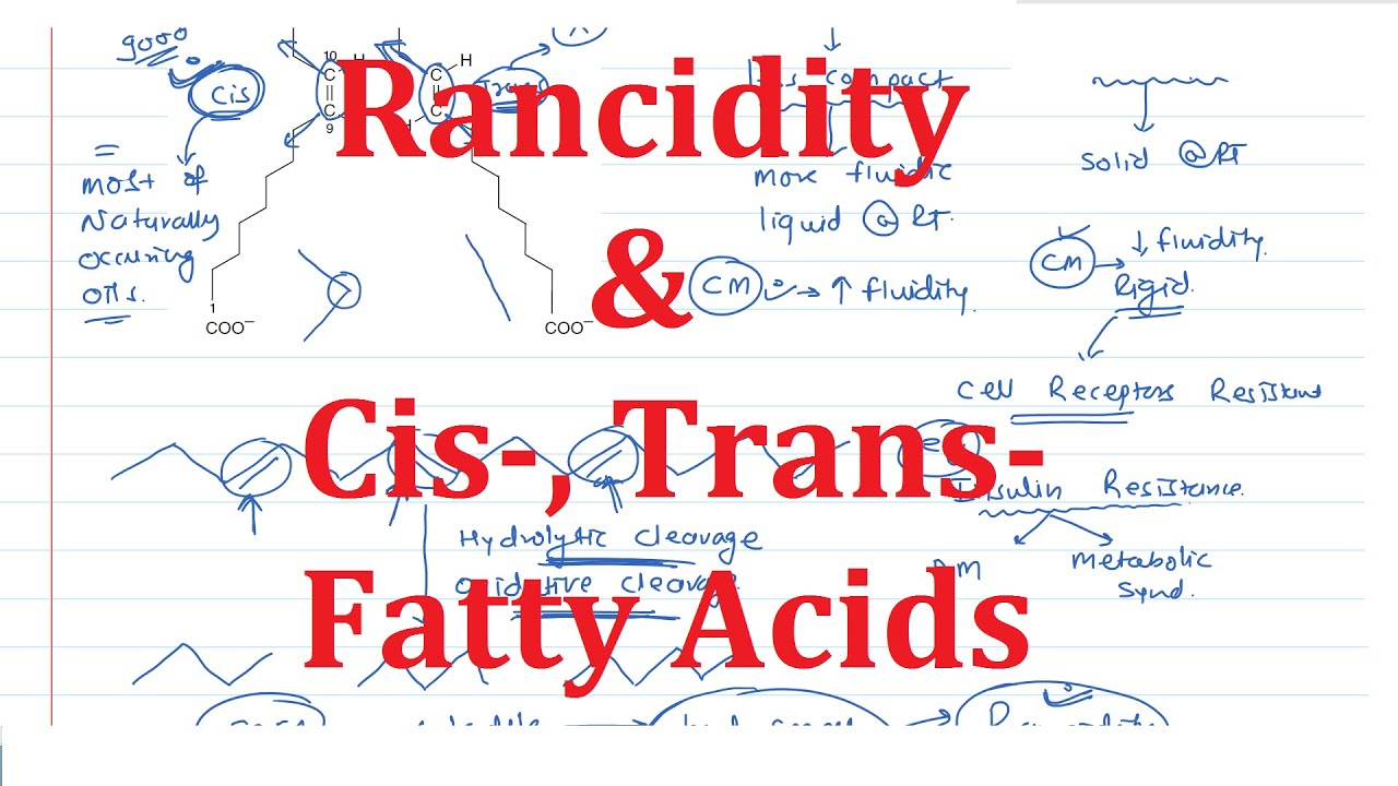 11. Cis-, Trans- Fatty Acids & Rancidity - YouTube