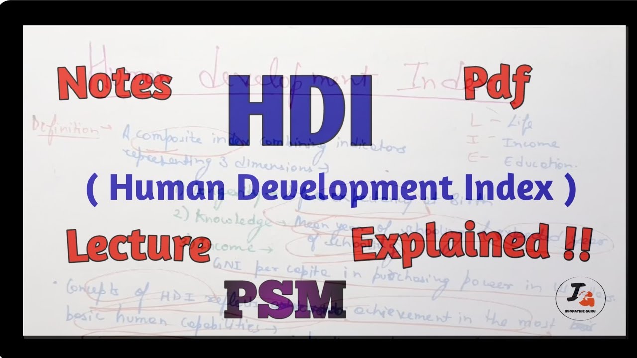 Human Development Index (HDI) || PSM - YouTube