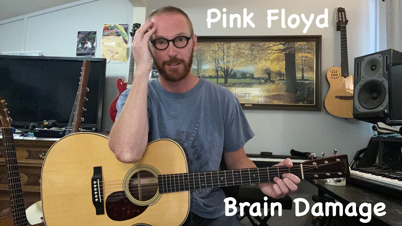 Pink Floyd Friday - Brain Damage Guitar Lesson (Fingerstyle + TAB ...