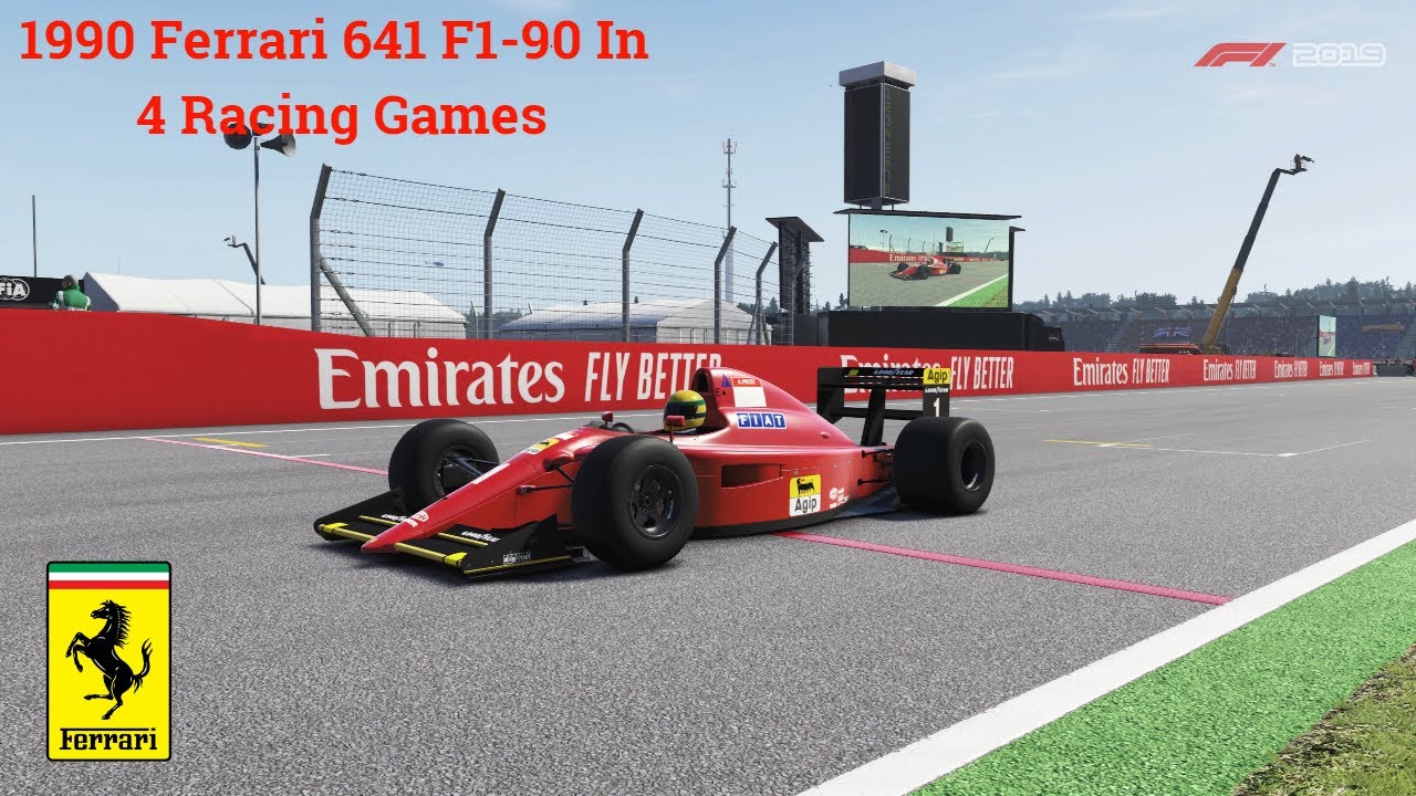 1990 Ferrari 641 F1-90 In 4 Racing Games - YouTube