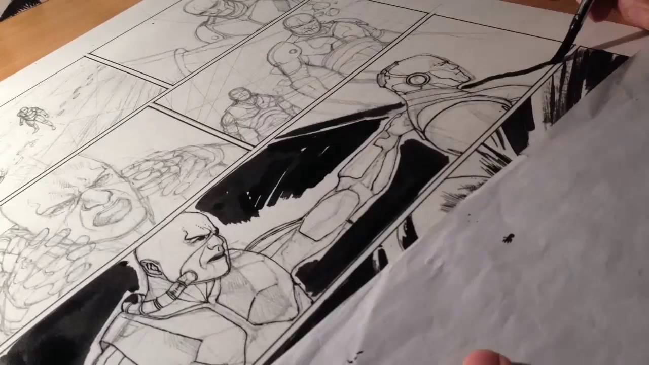 Valentin Sécher - Drawing of a Page (The Metabaron) - YouTube