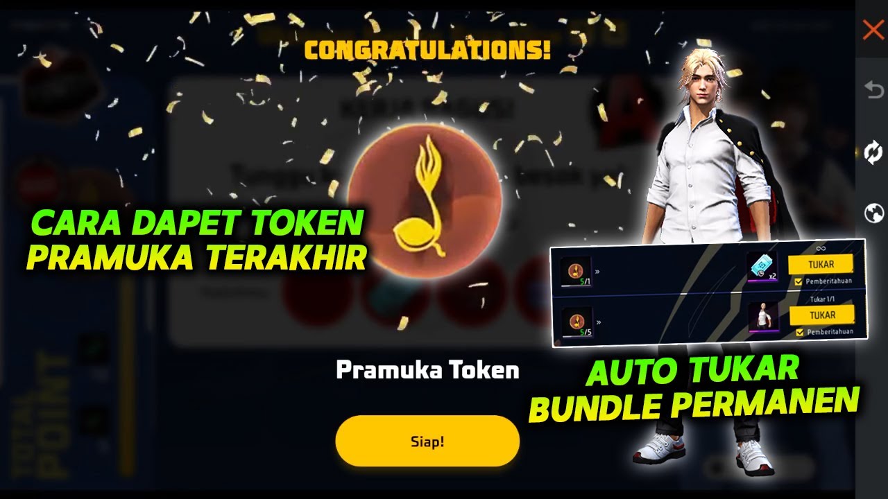 CARA MENDAPATKAN TOKEN PRAMUKA TERAKHIR FF !! CARA MENDAPATKAN BUNDLE ...