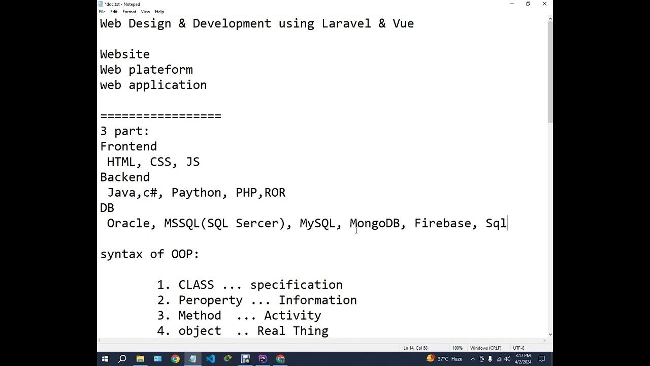 Web Design & Development Using PHP Laravel & JavaScript VueJS Day 3 - YouTube
