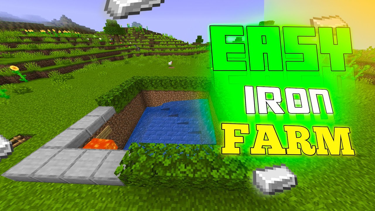 How to Make Easy Iron Farm | Minecraft PE/BE 1.21 - YouTube