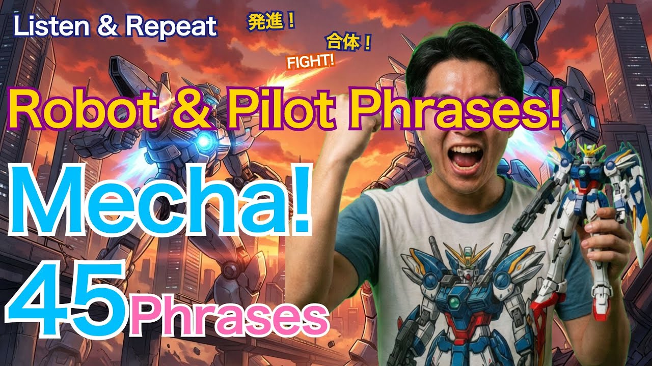 [Listen & Repeat] Anime Mecha & Robot Japanese Phrases 45 | Launch ...