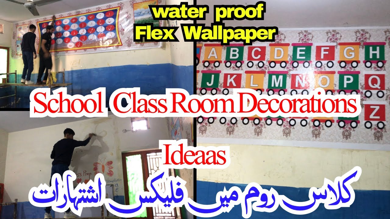 Preschool decoration ideas || classroom room decoration with wall Flex ...