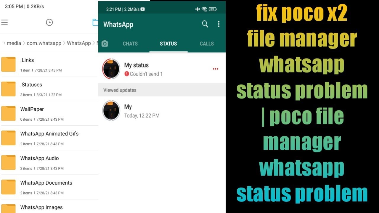 fix poco x2 file manager whatsapp status problem | poco file manager ...