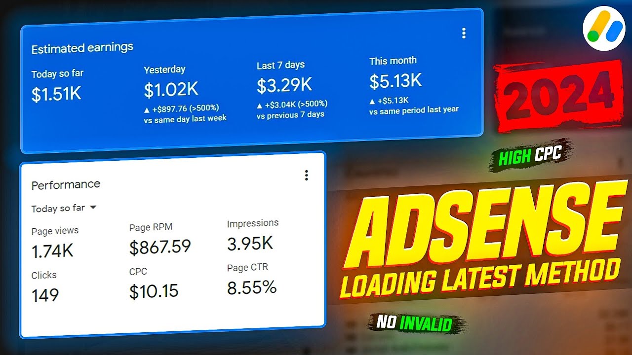 Adsense Loading New Method 2024 With New Update || Live Proof ...
