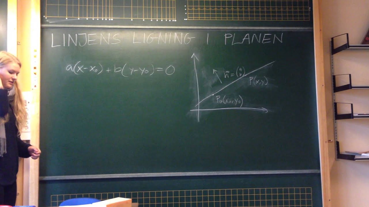 Bevis for linjens ligning i planen - YouTube