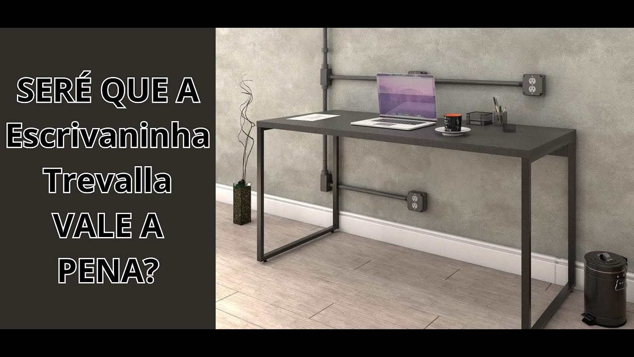 Escrivaninha Trevalla Kuadra Me150-E10 Industrial 150cm Preto Onix ...