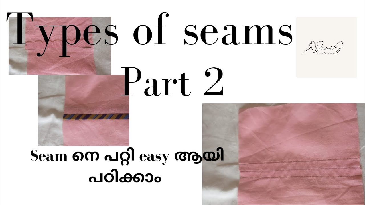 types of seams PART 2 😍 easiest way to learn about fashion designing. # ...