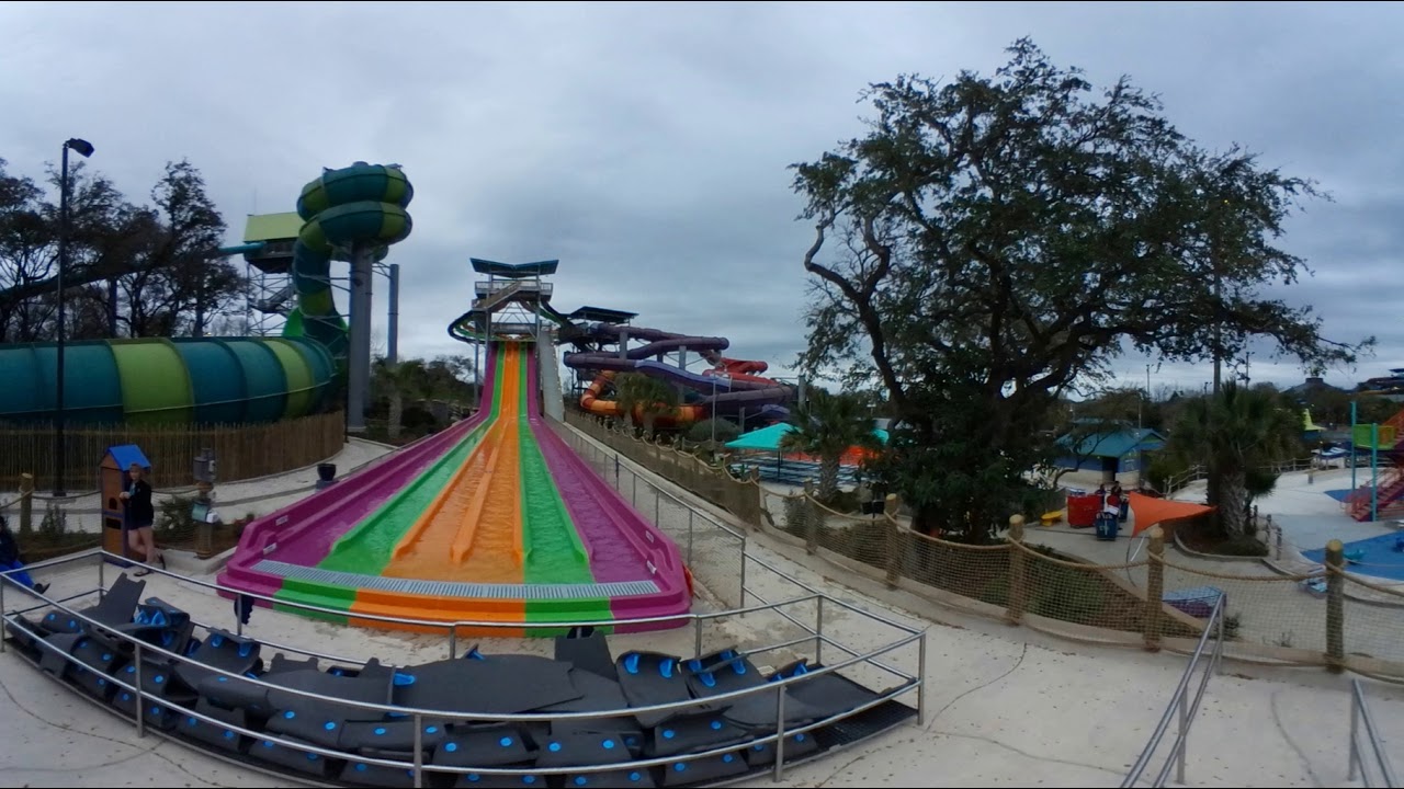 SeaWorld San Antonio Aquatica Taumata Racer 360º preview 3-9-18 - YouTube