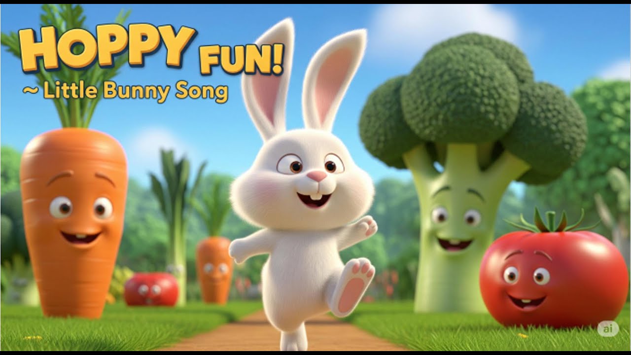 HOPPY FUN! 🥕 Little Bunny Song for Toddlers 🐰 (Easy Kids Nursery Rhyme ...