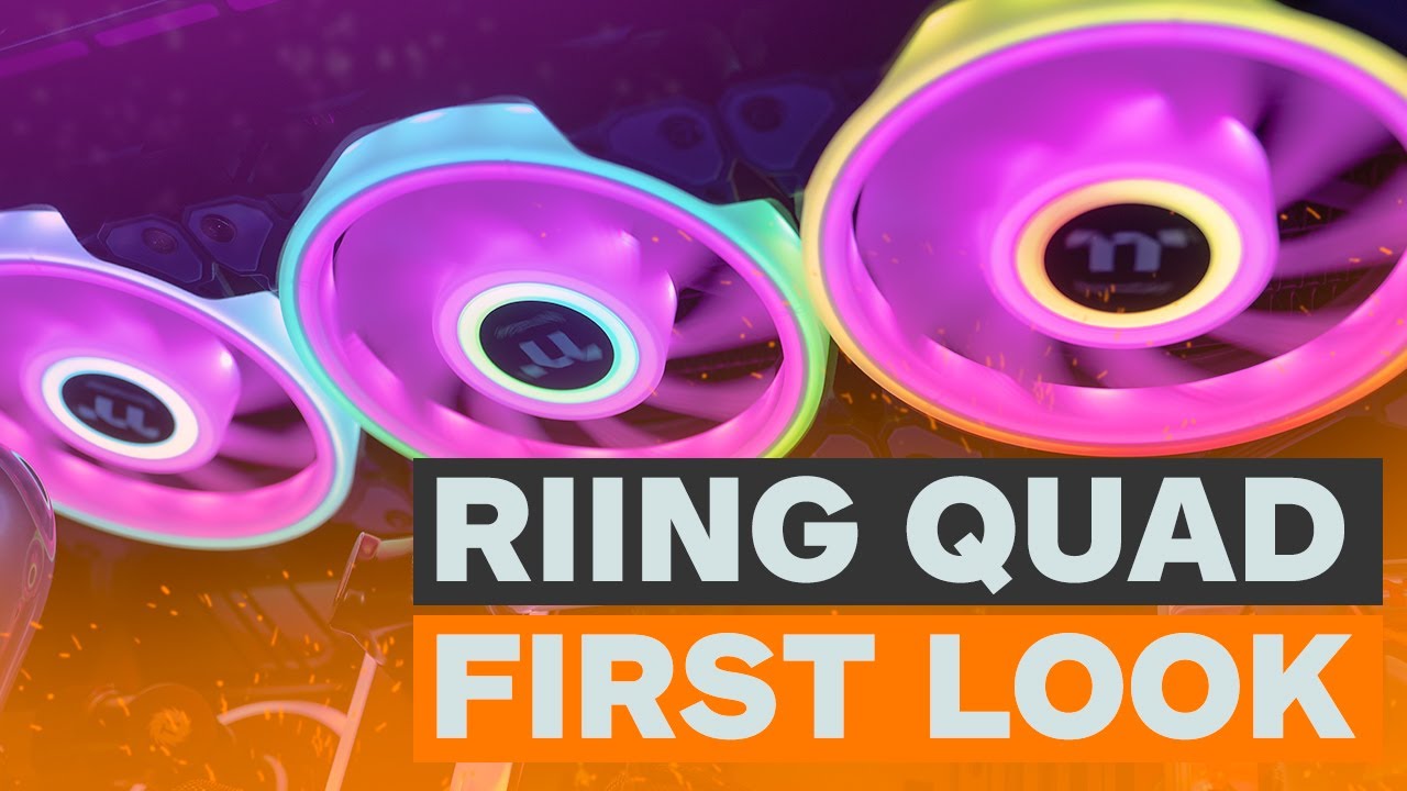 54 LEDS of RGB... Riing Quad RGB Fans | First Look - YouTube