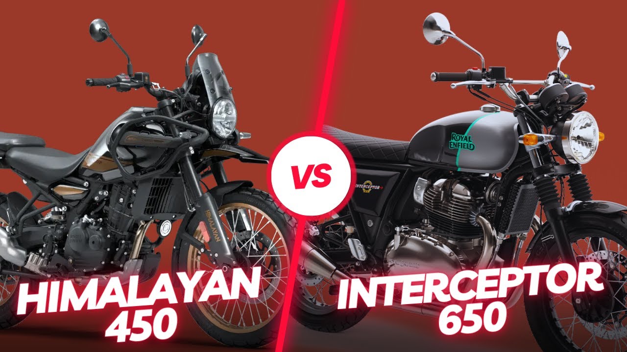 Royal Enfield Himalayan 450 VS Interceptor 650 || Adventure VS Retro ...