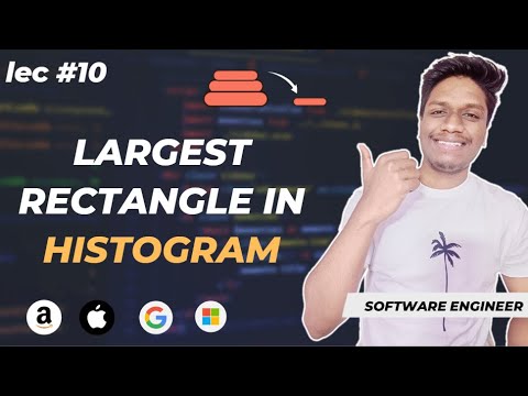 #10 Largest Rectangle in Histogram, LeetCode 84 | Microsoft | Google 🔥 | Stack Data Structures ...