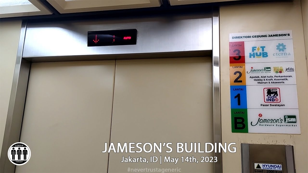 Old Hyundai Lift / Elevator with Touchless Buttons - Jameson's Building, Jakarta - YouTube