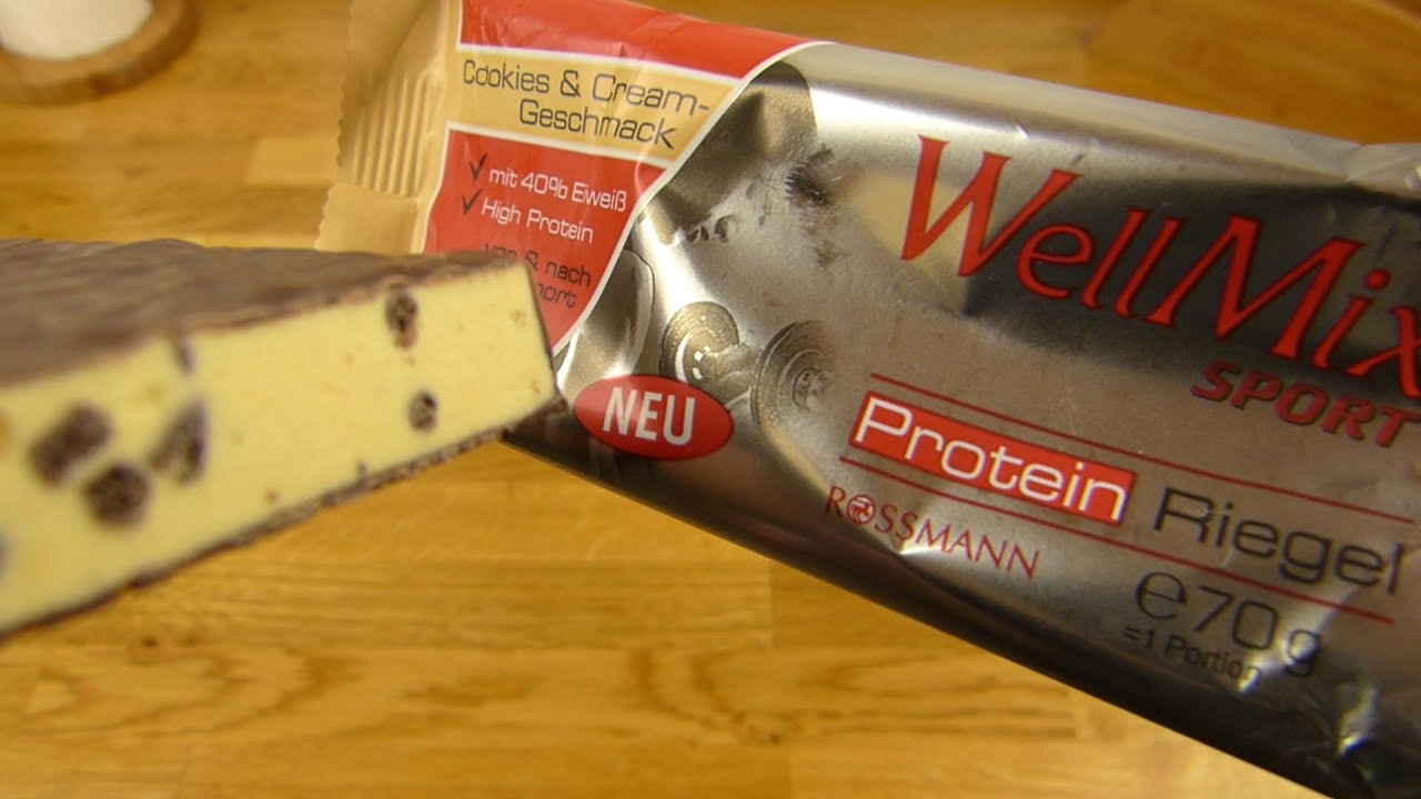 WellMix Cookies & Cream Protein Bar / Riegel - YouTube