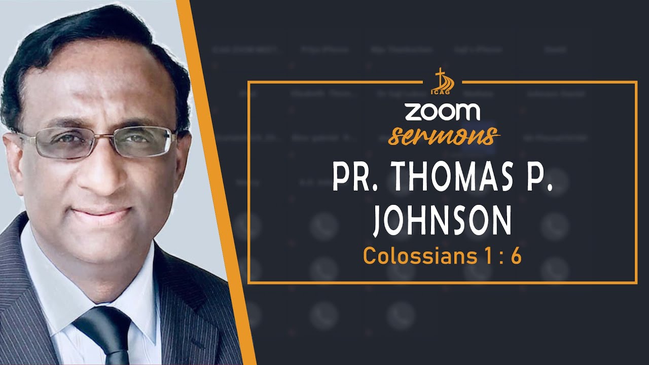 326 | ICAG Zoom Meeting | Pr. Thomas P. Johnson - YouTube