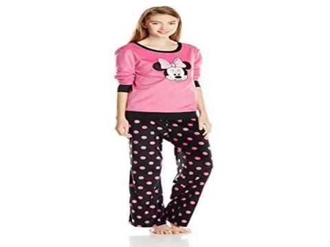 New Disney Women's Minnie Mouse Pajama Set , Pink, Large Slide