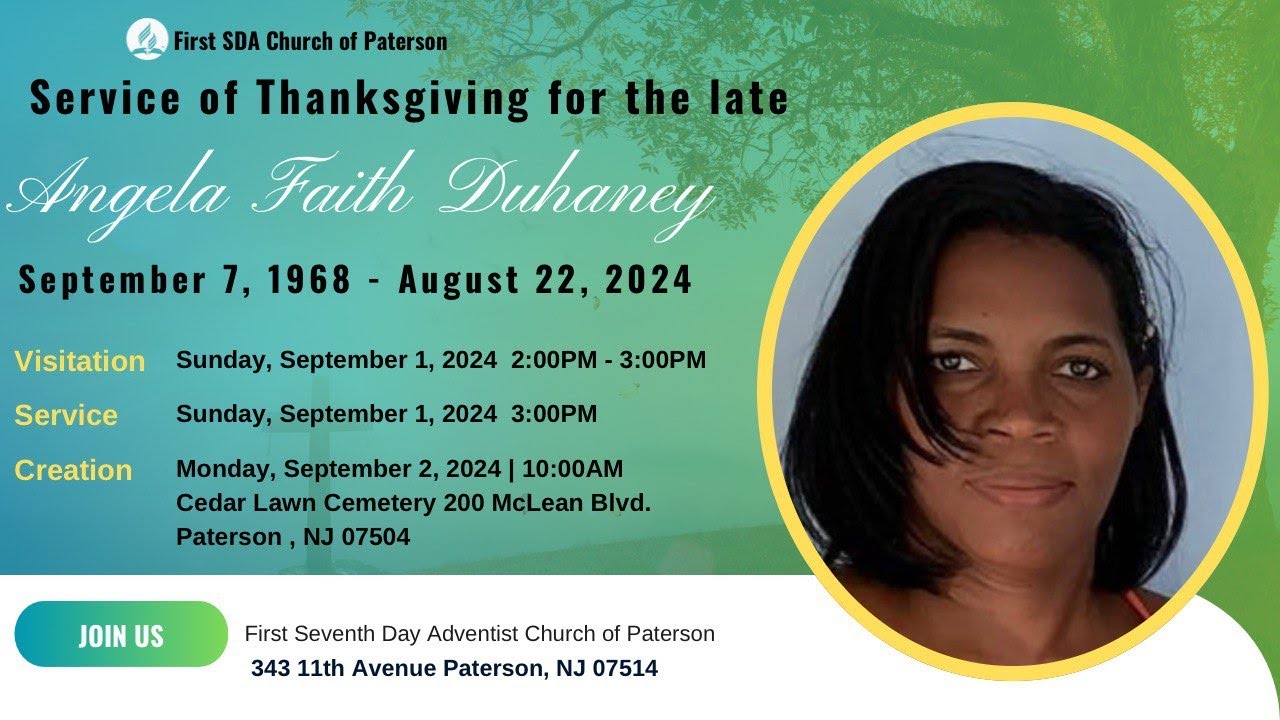 Service of Thanksgiving for the late Angela Faith Duhaney| Pastor ...