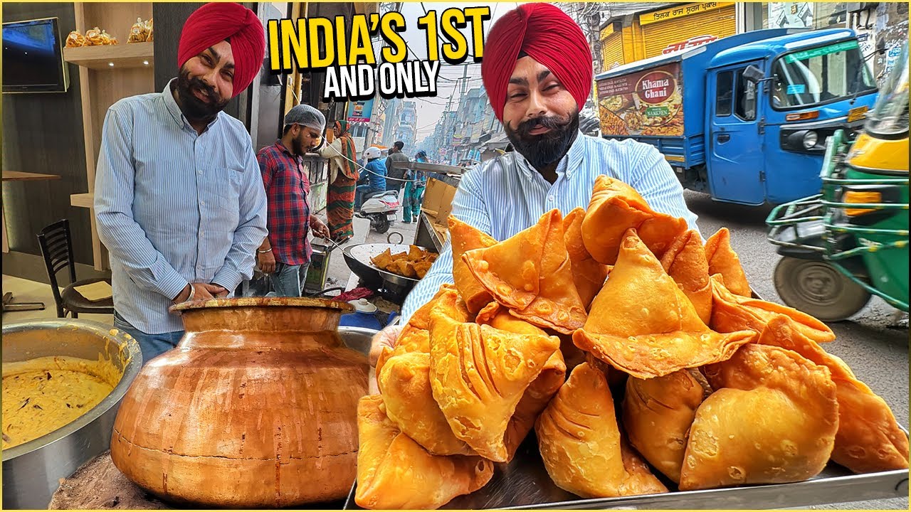25/- LEGEND Indian Street Food Punjab 😍 SardarG Viral Samosa Dal ...