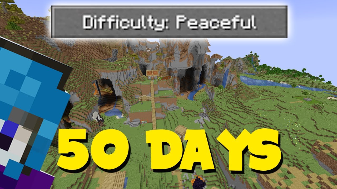 I survived 50 DAYS in Peaceful | Peaceful Minecraft | E4 - YouTube