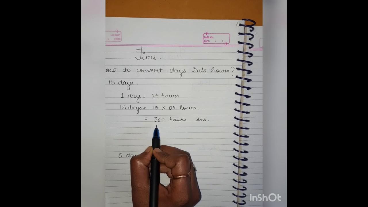 Class 5 | chapter time | how to convert days into hours| By Academic ...