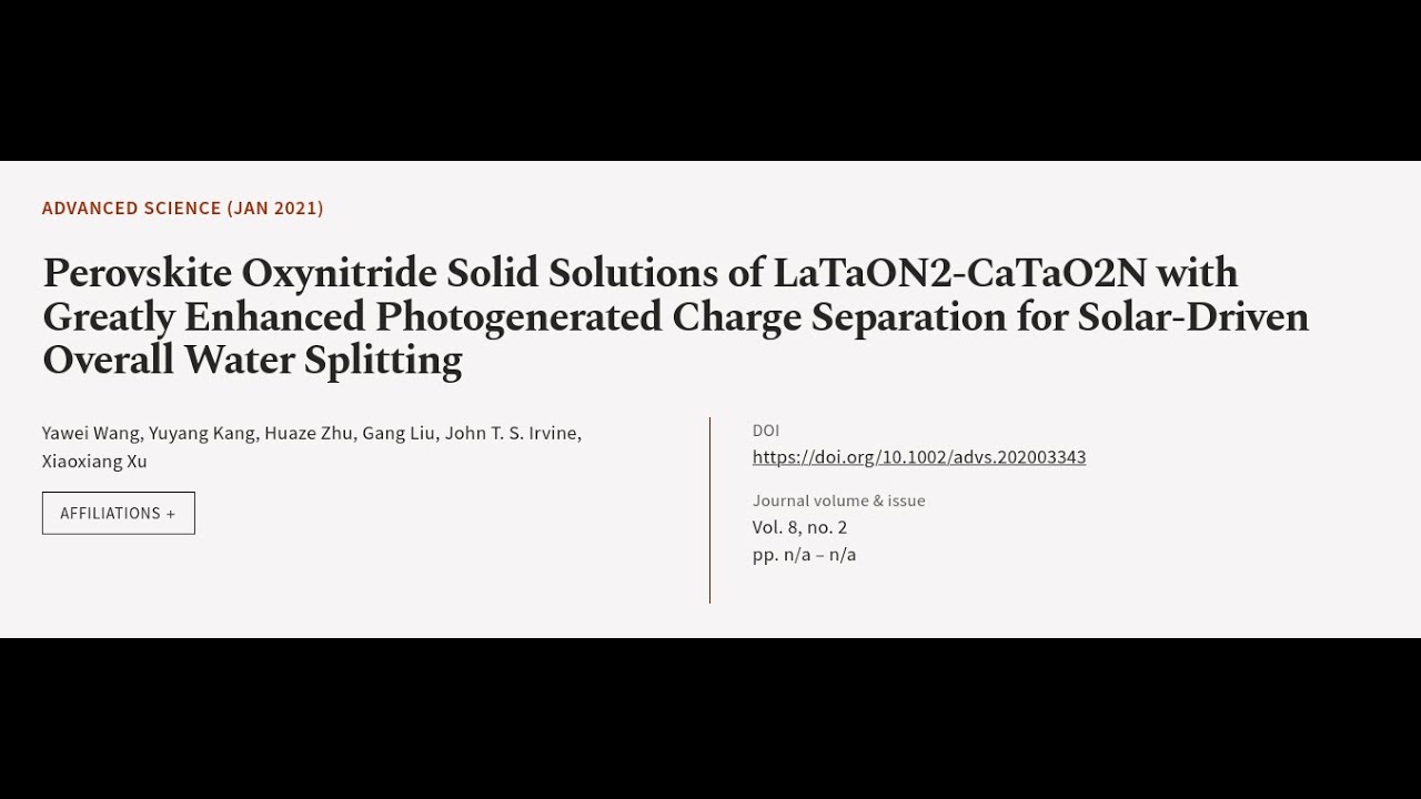Perovskite Oxynitride Solid Solutions of LaTaON2‐CaTaO2N with Greatly ...