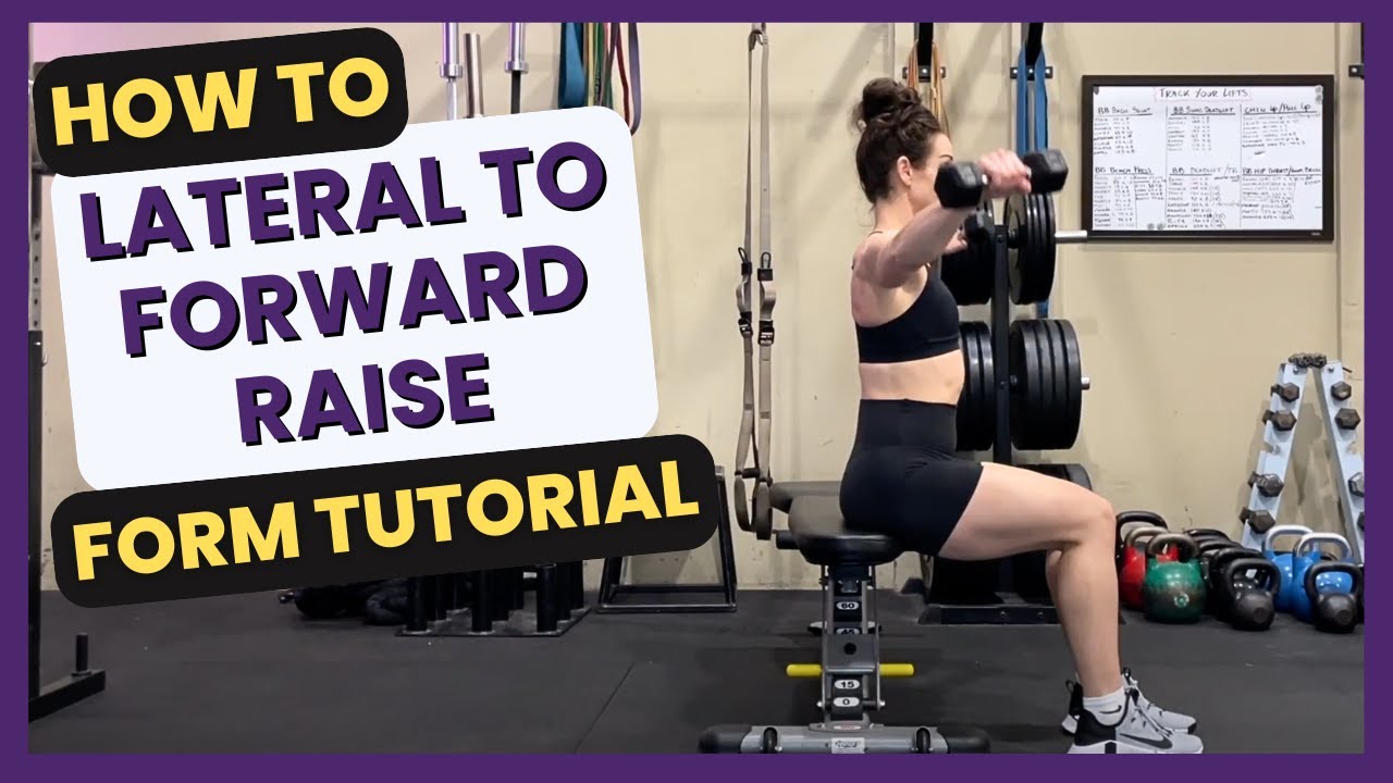 Dumbbell Seated Lateral To Forward Raise Exercise Tutorial | Shoulder ...