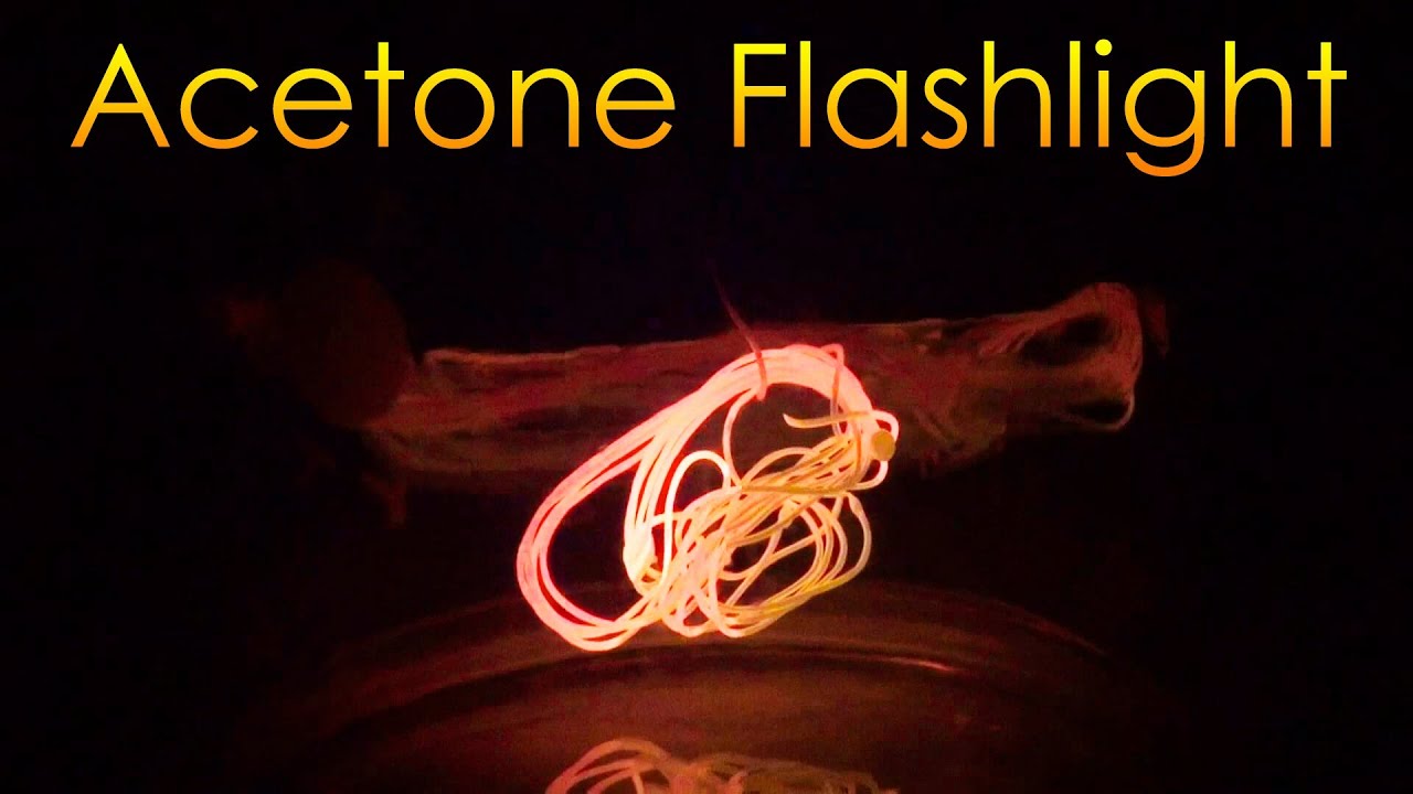 Acetone Flashlight - Reaction of Acetone Oxidation , Glowing wire ...