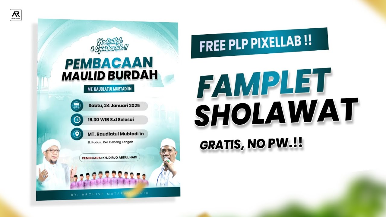 FAMPLET SHOLAWAT || FREE PLP PIXELLAB BY ARNS DESAIN - YouTube