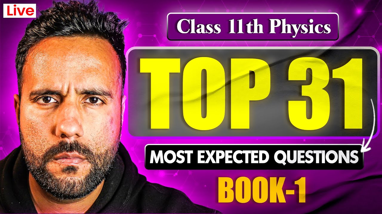 Class 11 Physics Top 31 MCQs of Book 1🔥| Most Important Questions with ...