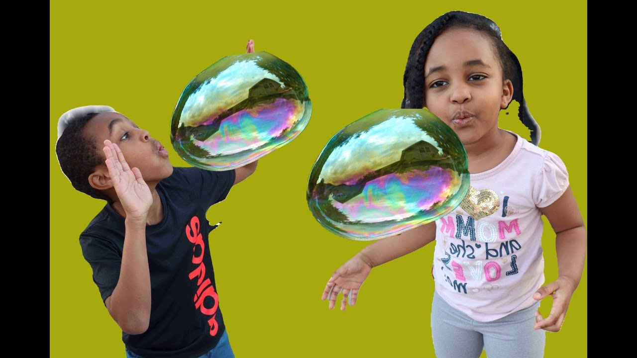 Iyaba and Irawa making there own bubbles for fun. - YouTube