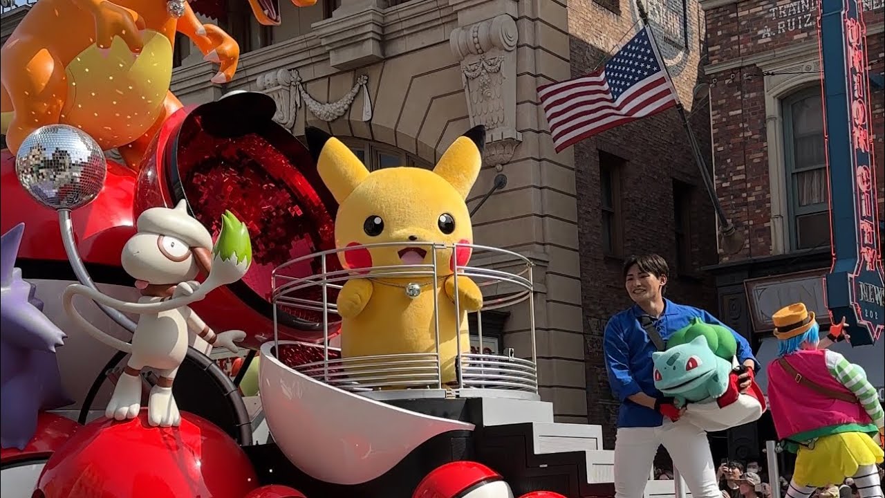 📍PARADE @ UNIVERSAL STUDIOS JAPAN! 🇯🇵 Pikachu + Hello Kitty + Super ...