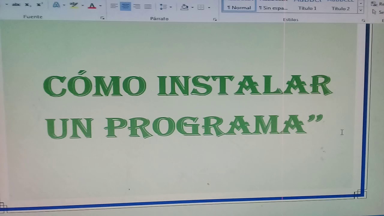 Instalación y Desinstalacion de Programas - YouTube