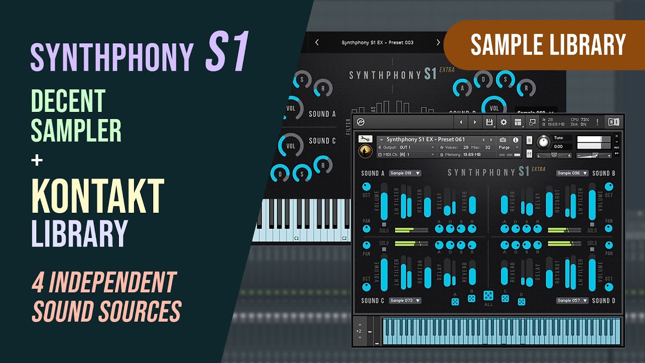 4 Independent Sound Sources for Decent Sampler & Kontakt 6 Library - Synthphony S1 - YouTube