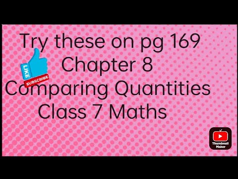 Pg 169 Try these Ch 8 (Comparing quantities) Class 7 Maths . (Selling ...