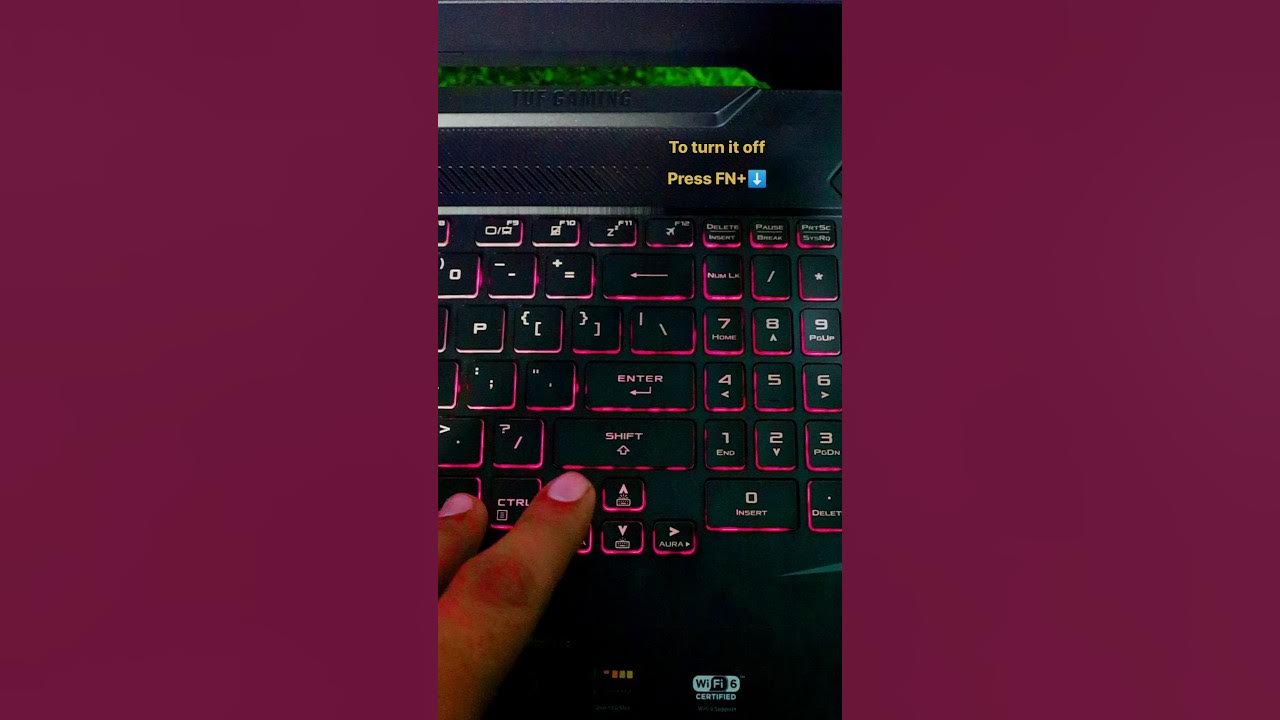 How to turn off Your backlit keyboard on Asus tuf gaming - YouTube